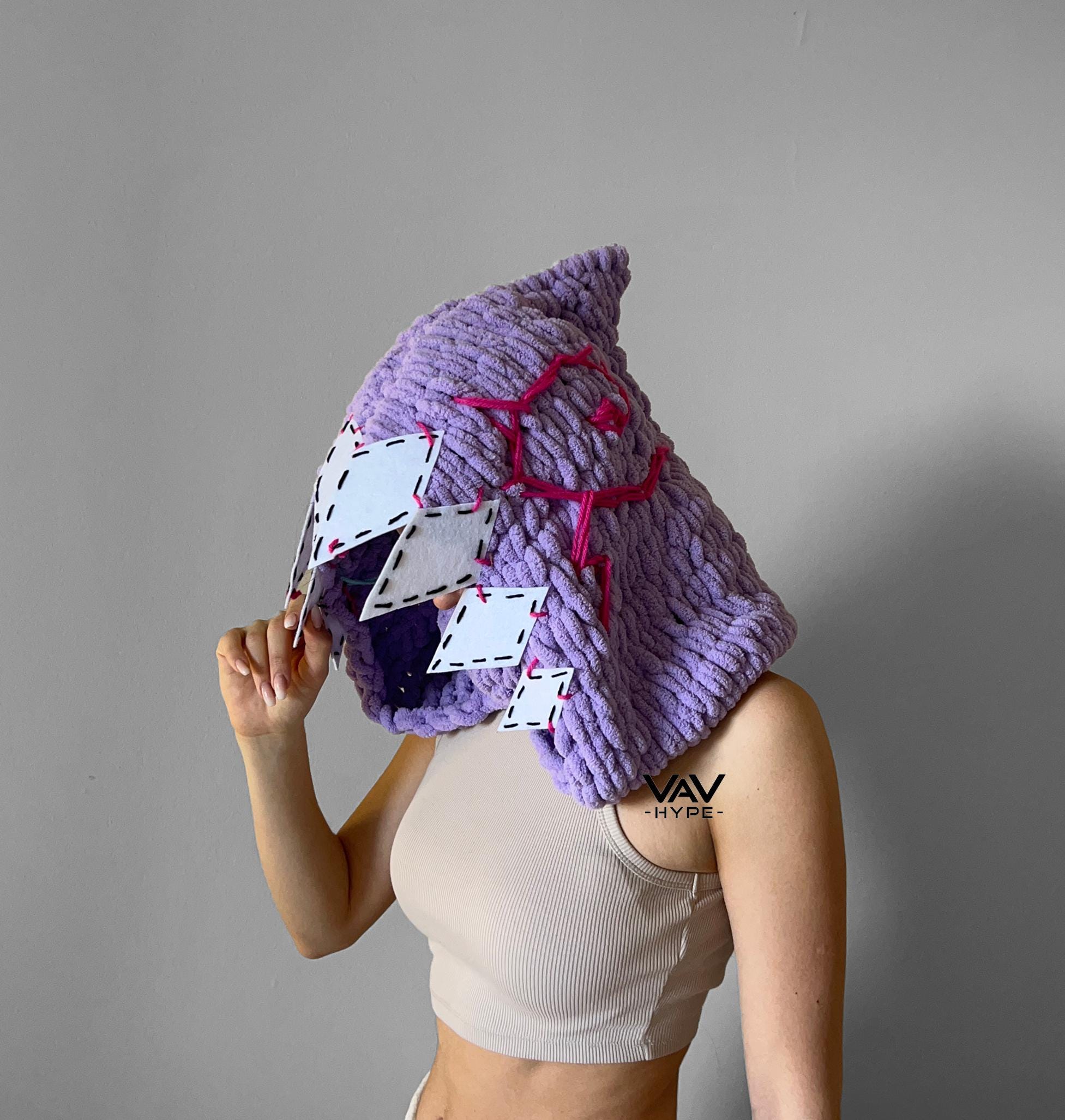 Jinx Inspired Crochet Shark Hood: Handmade Plush Cosplay Hat - Etsy