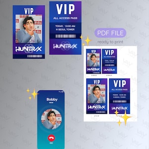 K-pop Demon Hunters Bobby VIP Pass Printable -bobby Lanyard + Rumi*s ...