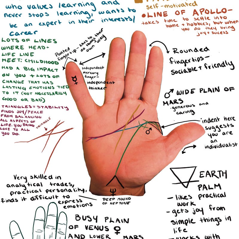 Palm Reading Guide - Etsy