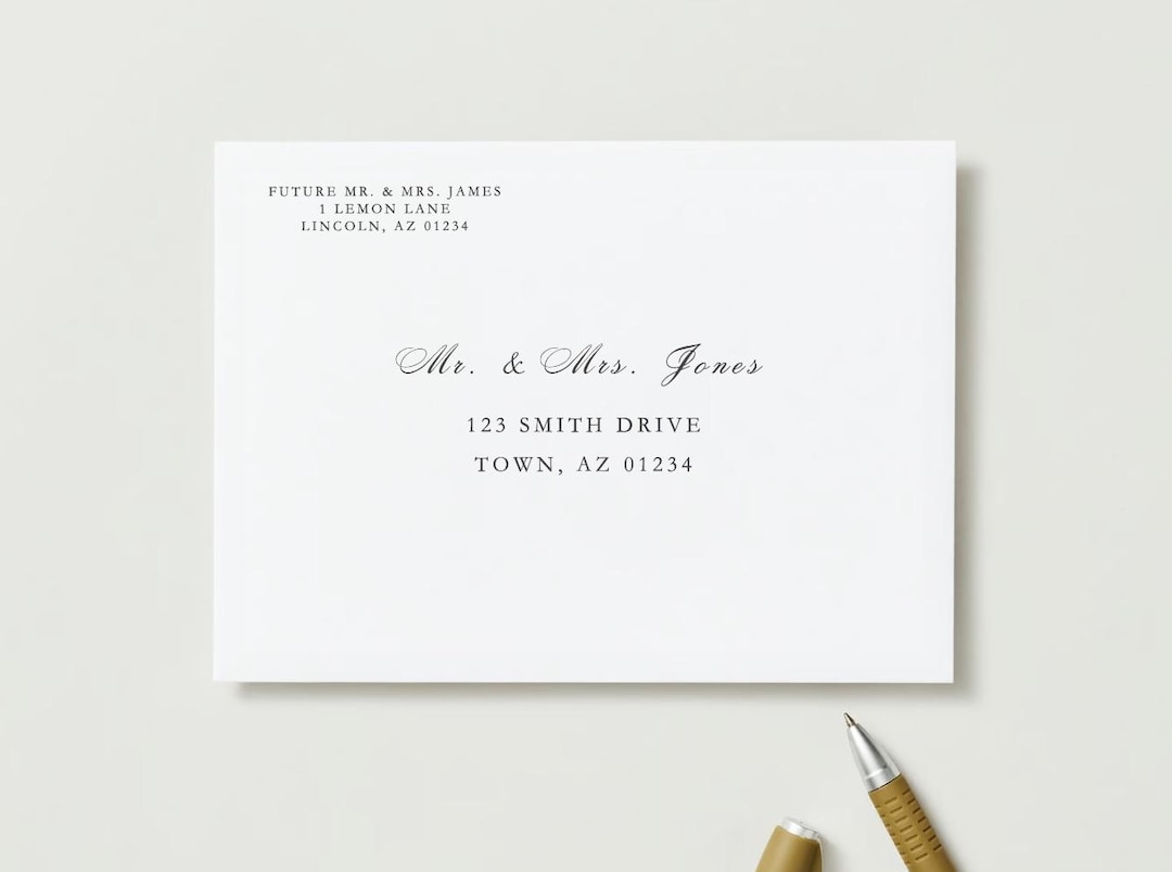 Anastasia Wedding Envelope Template | Save the Date Envelope ...