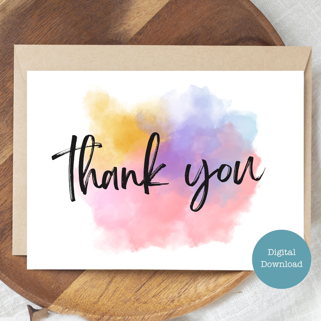 Bright Thank You - Modern Thank You - Abstract Thank You With Bright ...