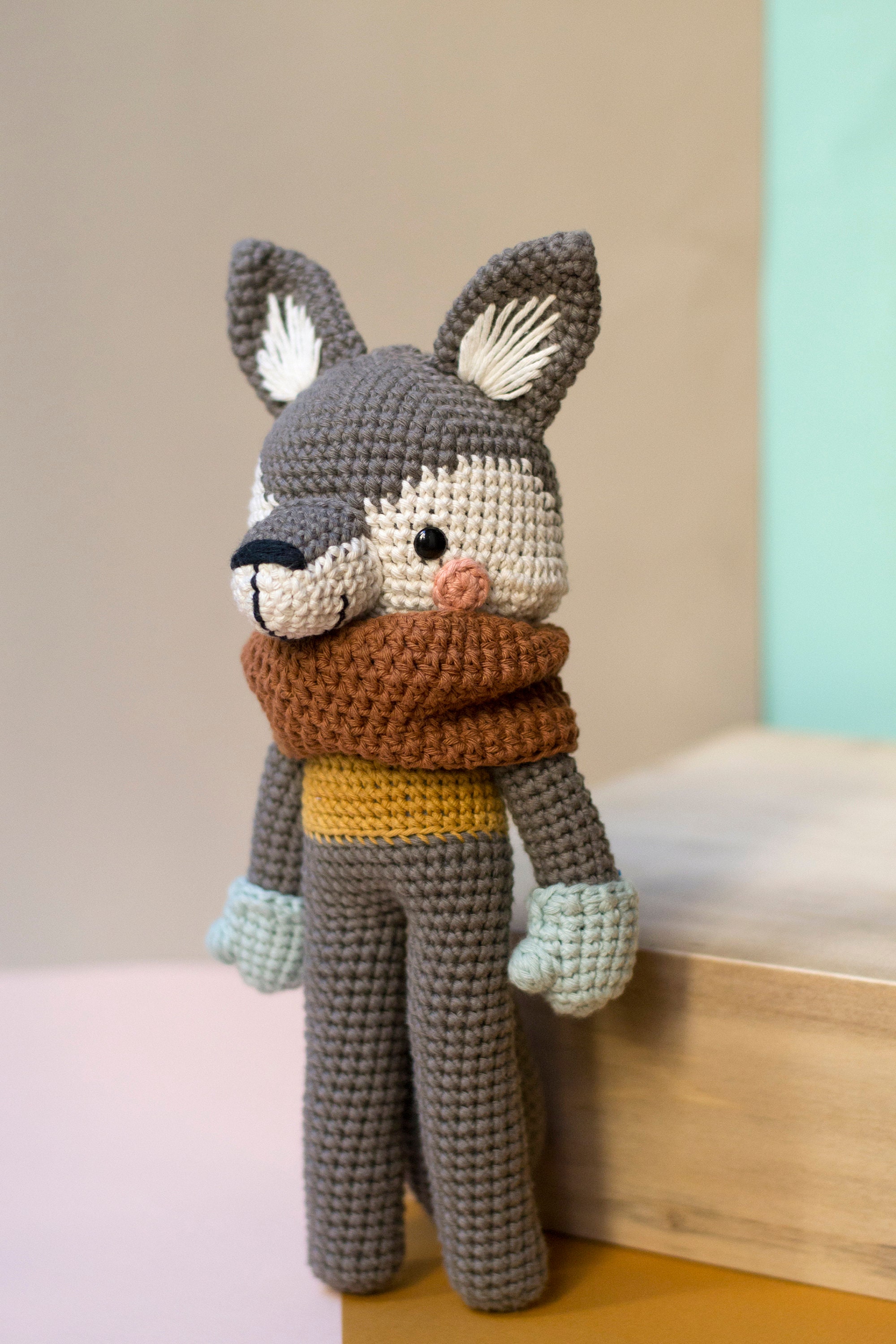 Toys & Games crochet toy baby shower gift wolf PicaPau crochet ...