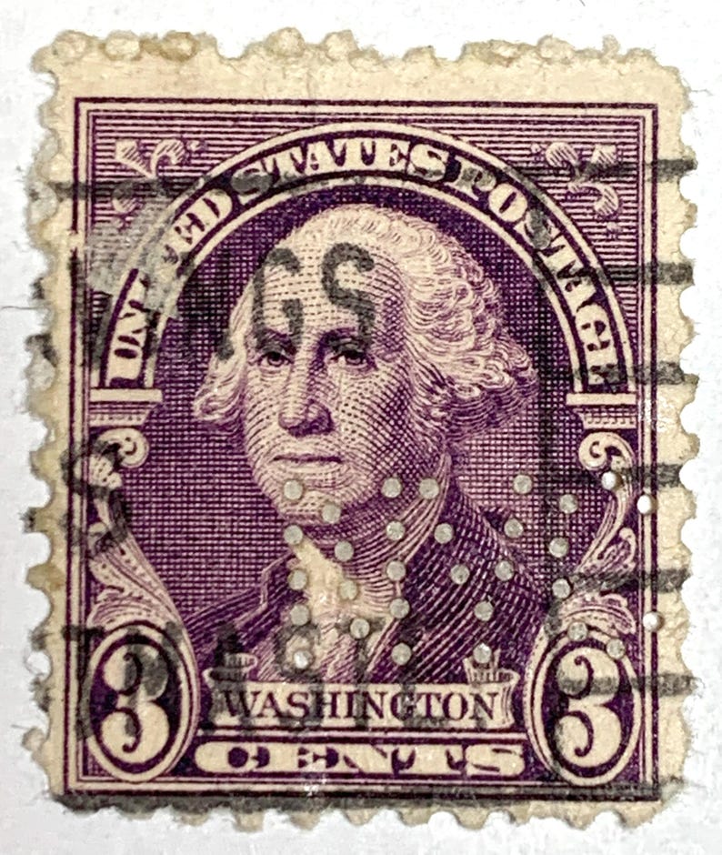 Vintage Rare US George Washington 3 Cents Stamp, Used, #19 - Etsy