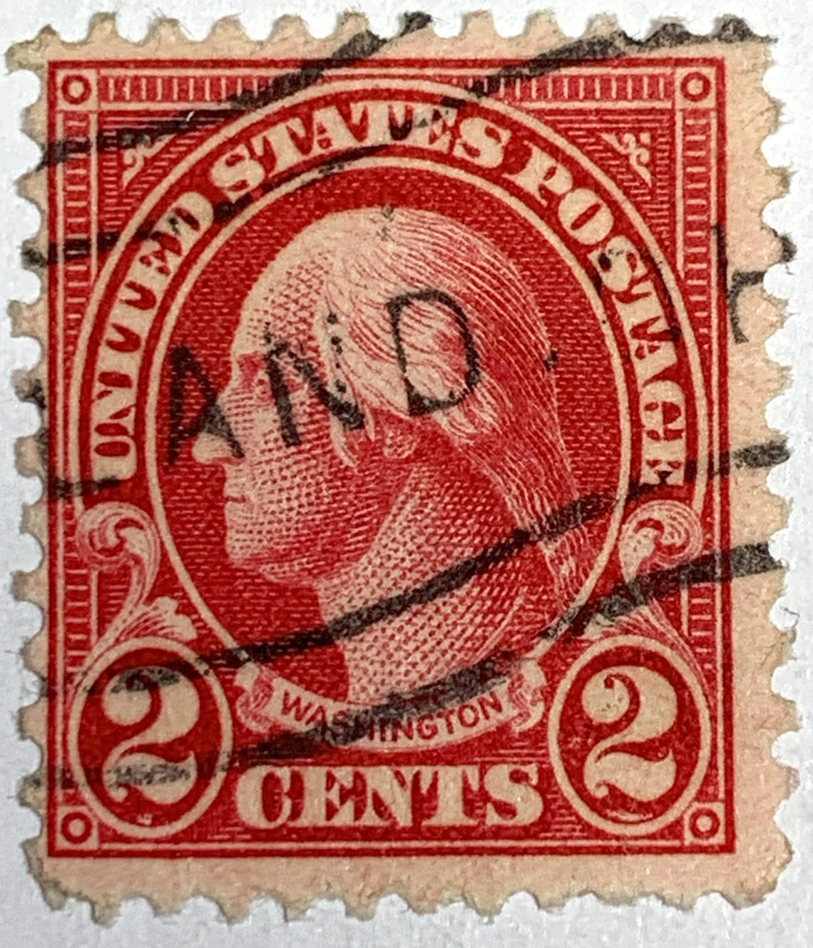 Vintage Rare US George Washington 2 Cents Stamp, Used, 1923, #42 - Etsy