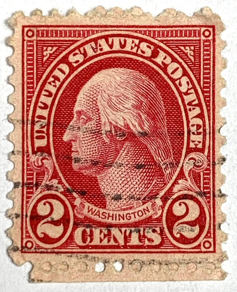 Vintage Rare US George Washington 2 Cents Stamp, Used, 1923, #25 - Etsy
