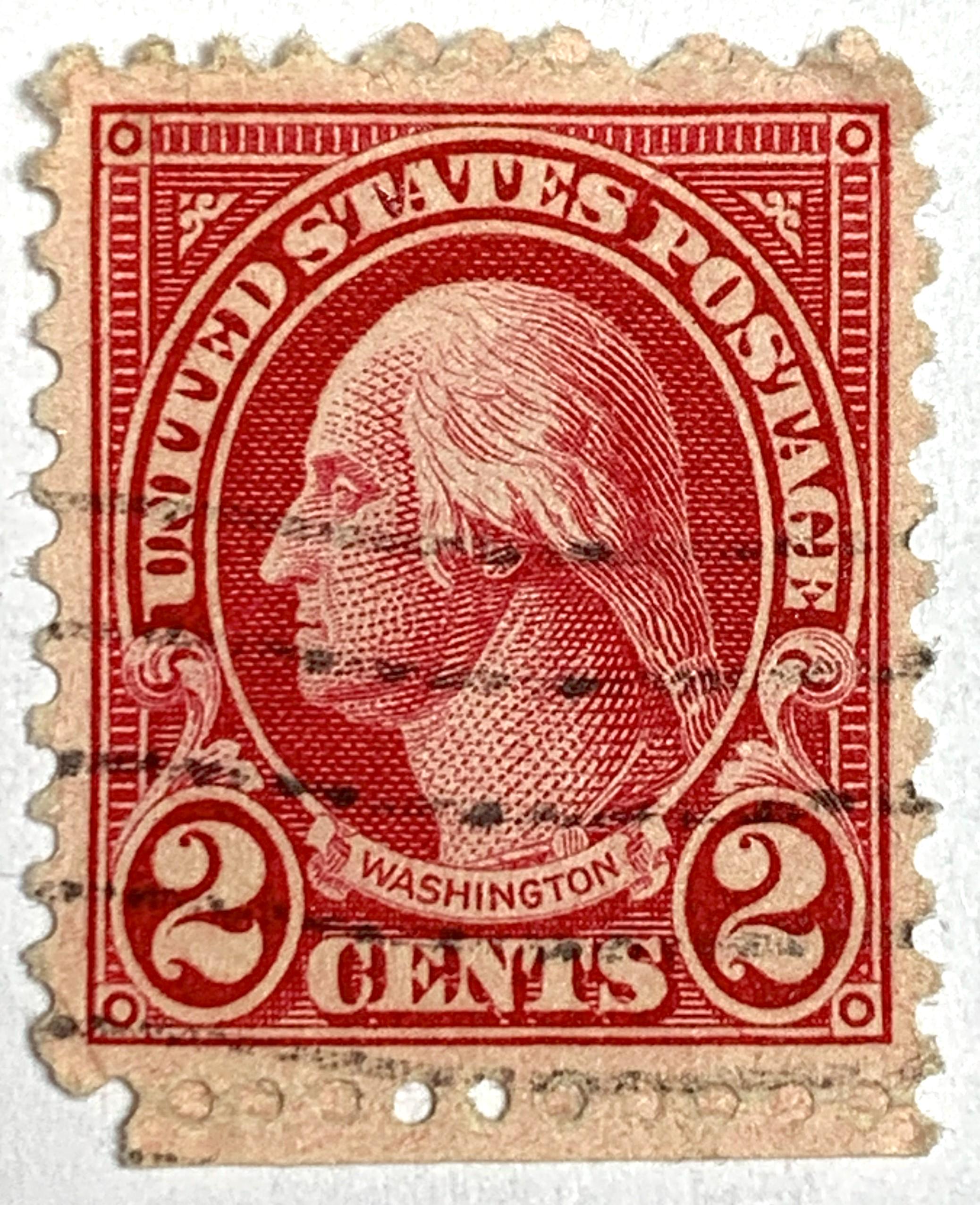 Vintage Rare US George Washington 2 Cents Stamp, Used, 1923, #25 - Etsy