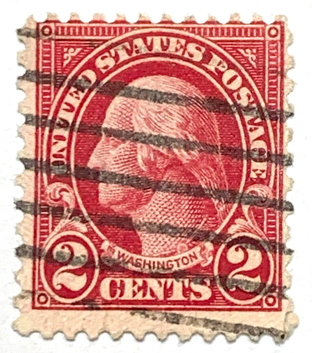 Vintage Rare US George Washington 2 Cents Stamp, Used, 1923, #17 - Etsy