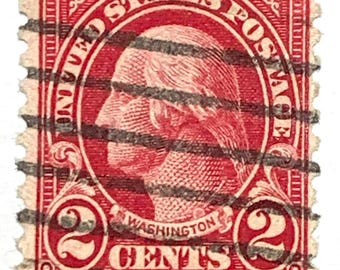 Vintage Rare US George Washington 2 Cents Stamp, Used, 1923, #42 - Etsy