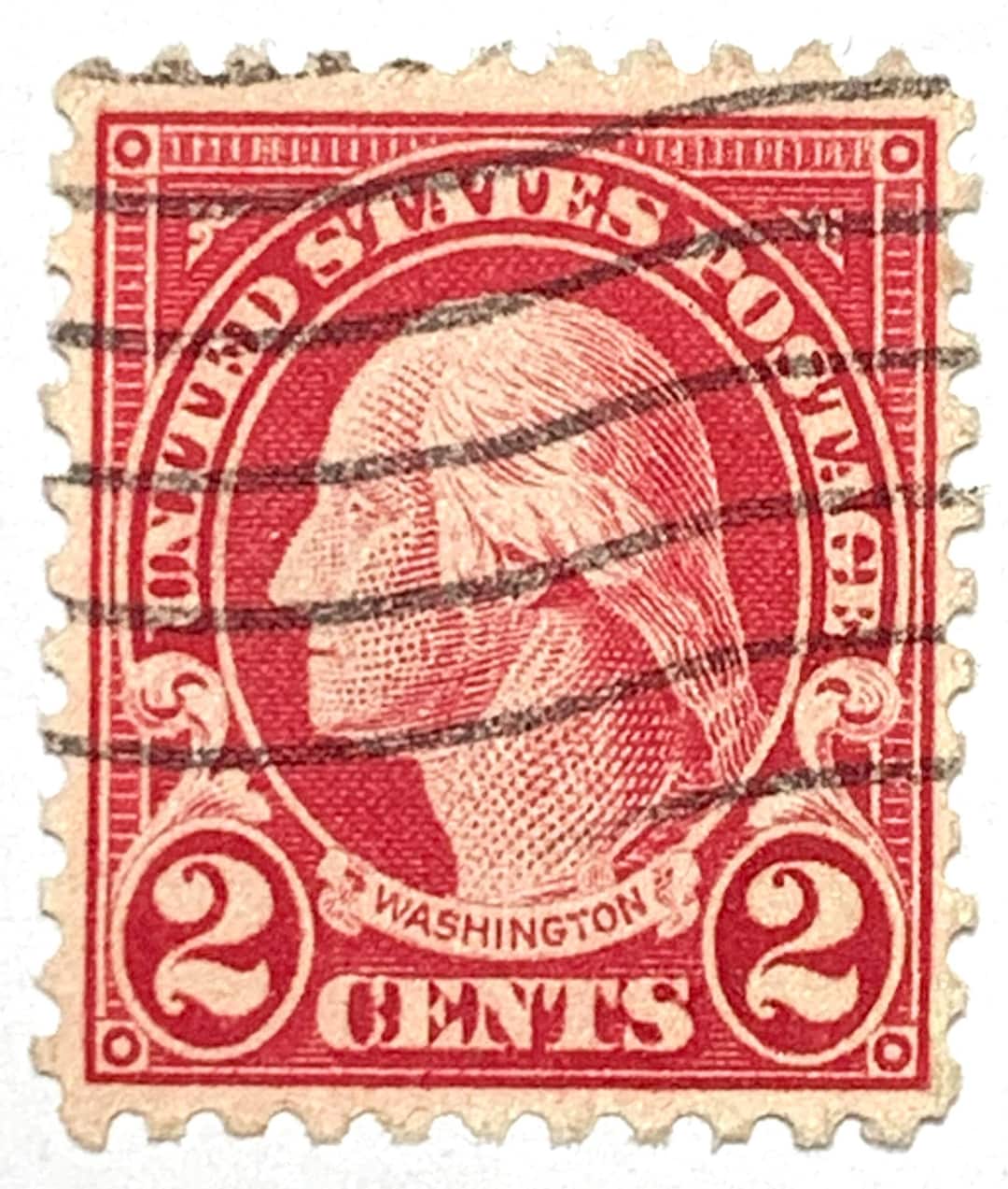 Vintage Rare US George Washington 2 Cents Stamp, Used, 1923, #20 - Etsy