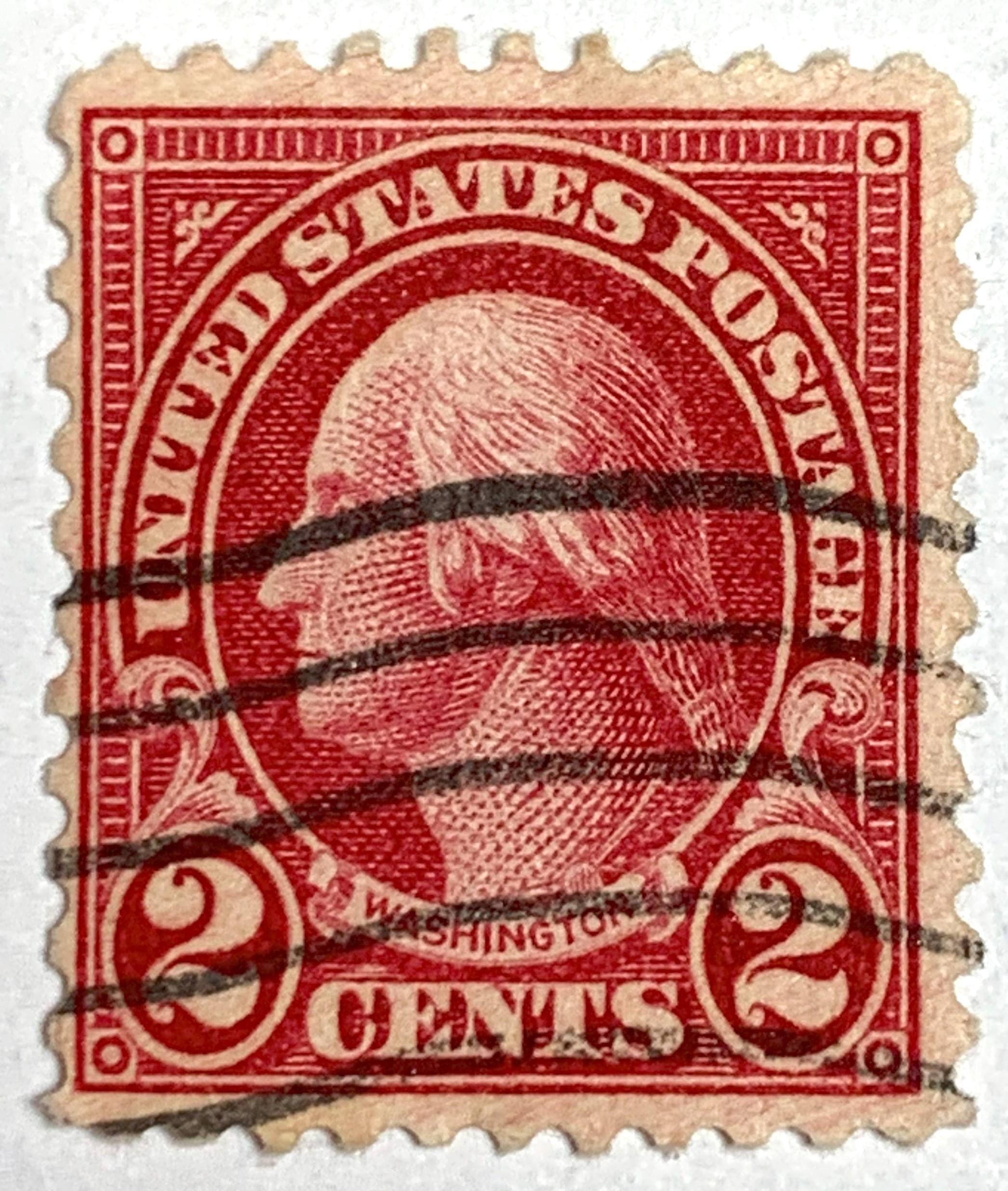 Vintage Rare US George Washington 2 Cents Stamp, Used, 1923, #35 - Etsy