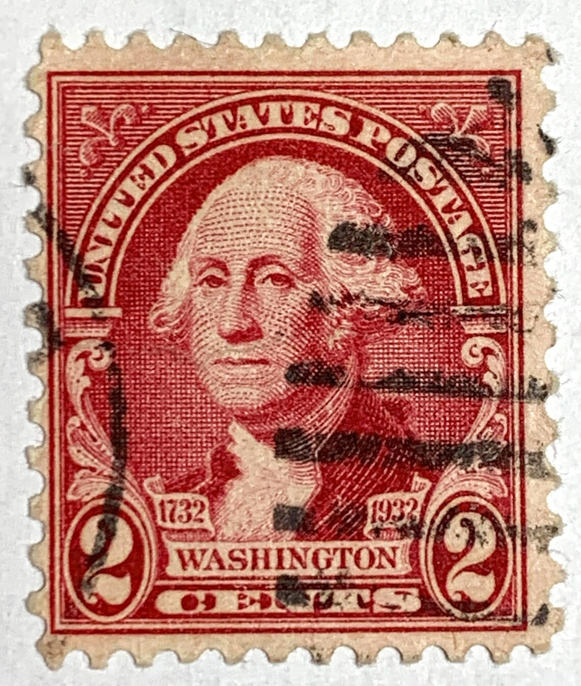 Vintage Rare US George Washington 2 Cents Stamp, Used, 1932, #55 - Etsy