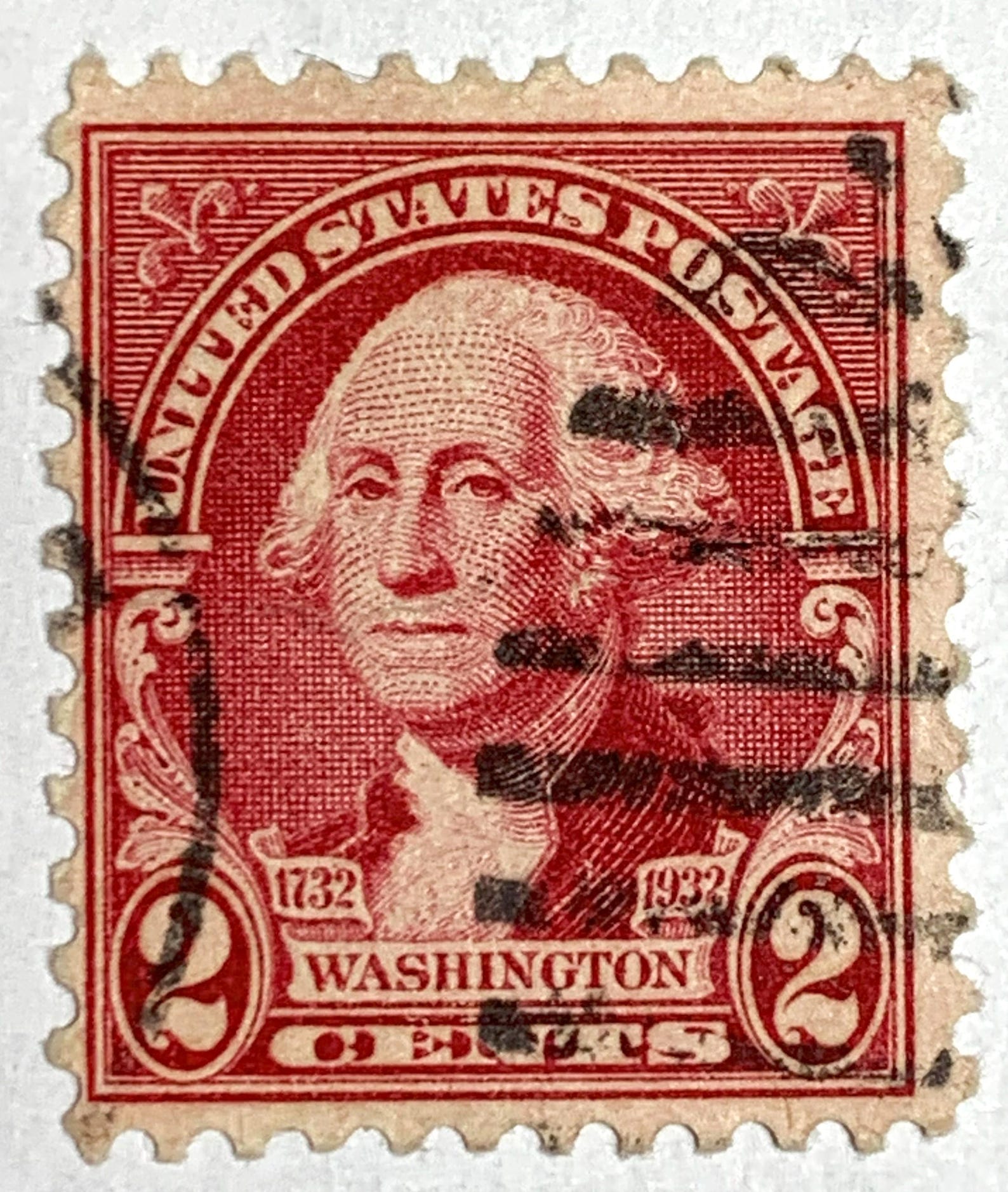 Vintage Rare US George Washington 2 Cents Stamp, Used, 1932, #55 - Etsy