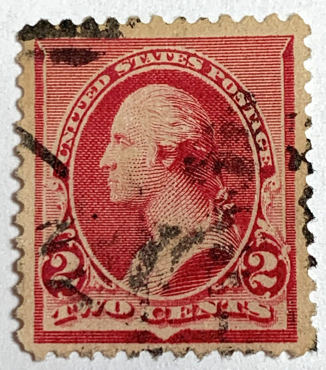 Vintage Rare US George Washington 2 Cents Stamp, Used, 1890, #52 - Etsy