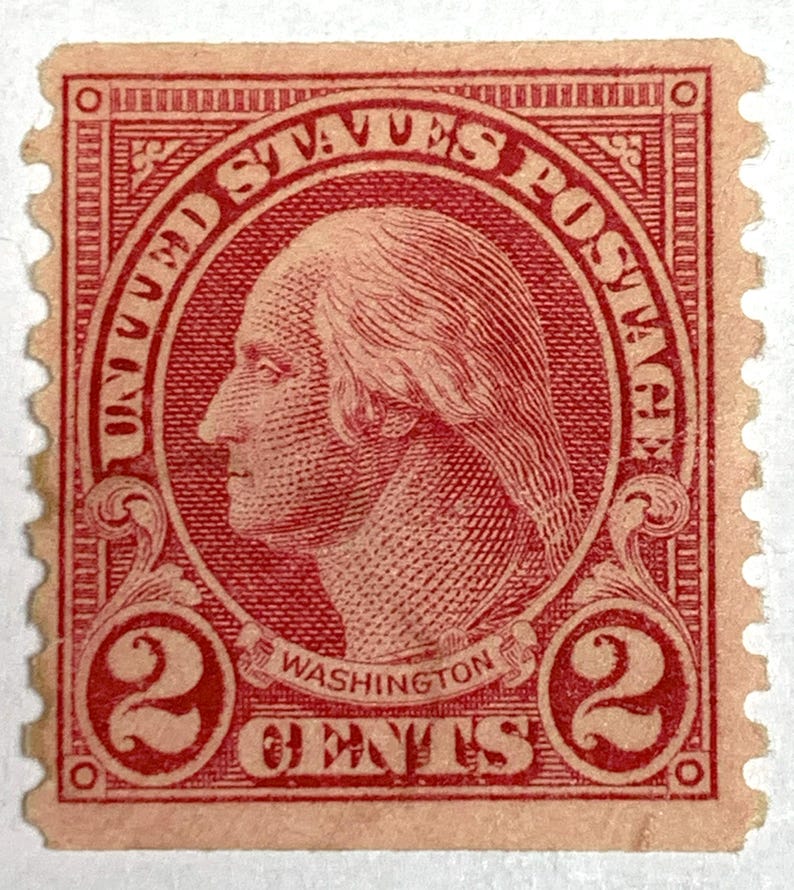 Vintage Rare US George Washington 2 Cents Stamp, MINT, 1923, #46 - Etsy