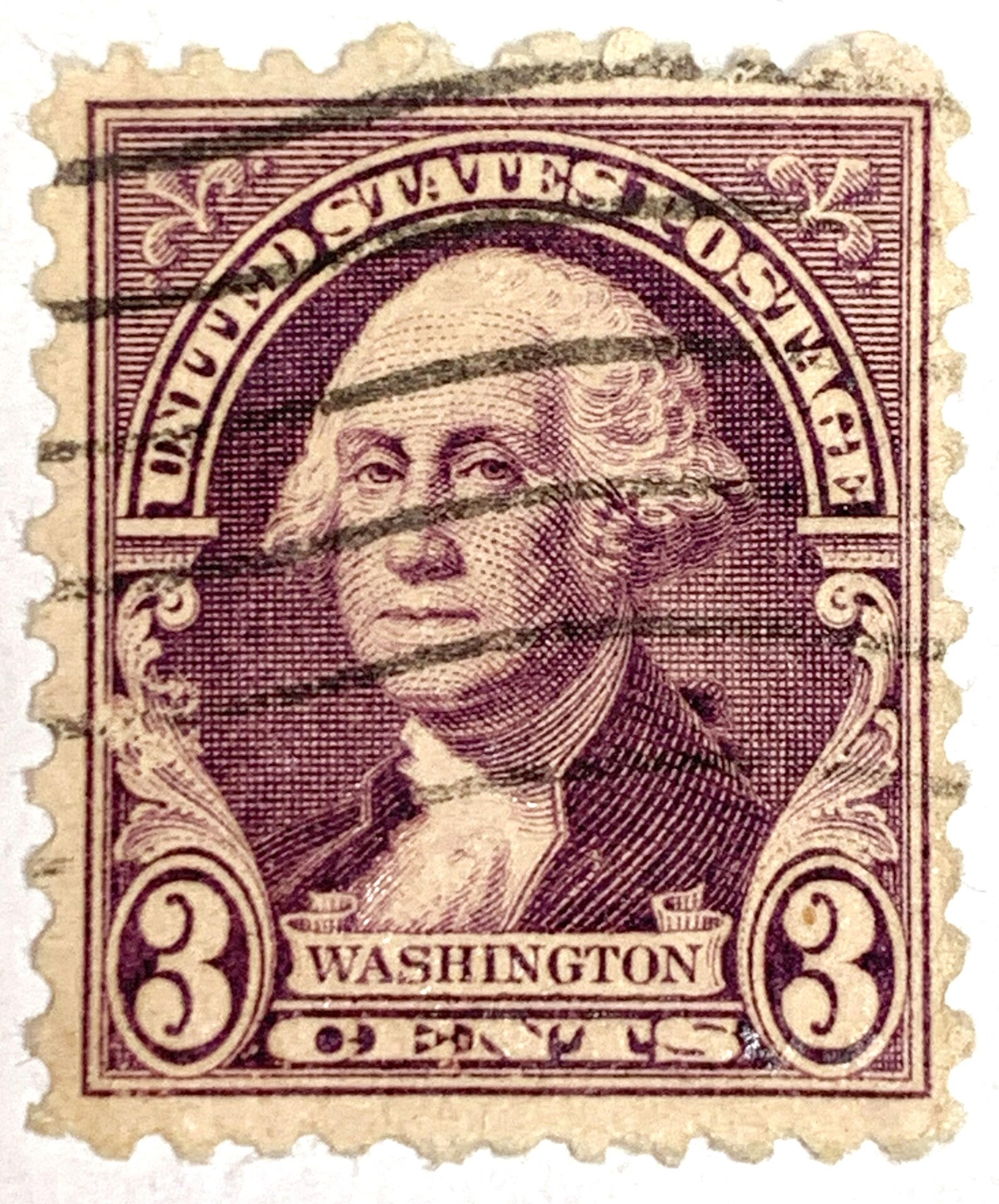 Vintage Rare US George Washington 3 Cents Stamp, Used, #20 - Etsy