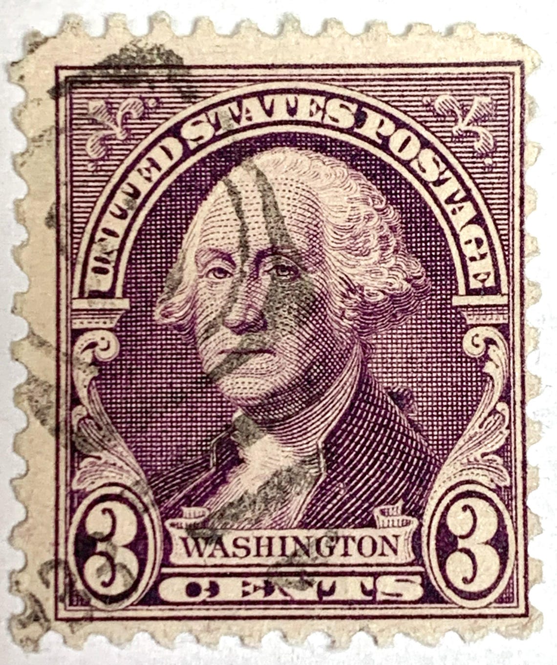 Vintage Rare US George Washington 3 Cents Stamp, Used, #17 - Etsy