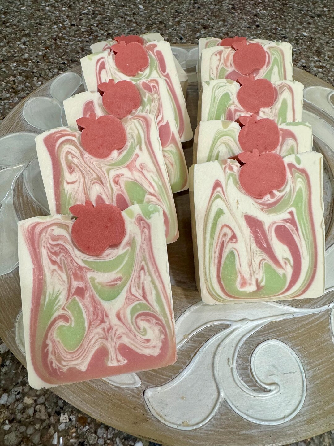Red Apple Fragranced Small Batch, Hand Made Soap Bars, With a Fun Swirl ...