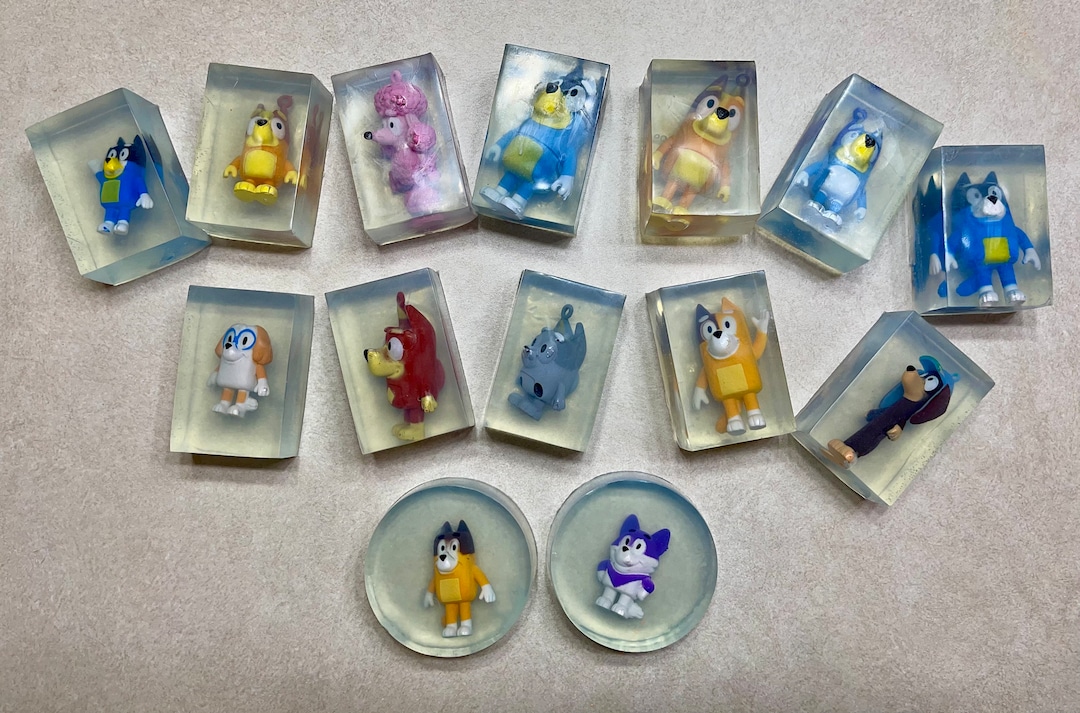 Bluey Action Figure Soaps Just for Kids Fragranced in Baby Powder Scent ...