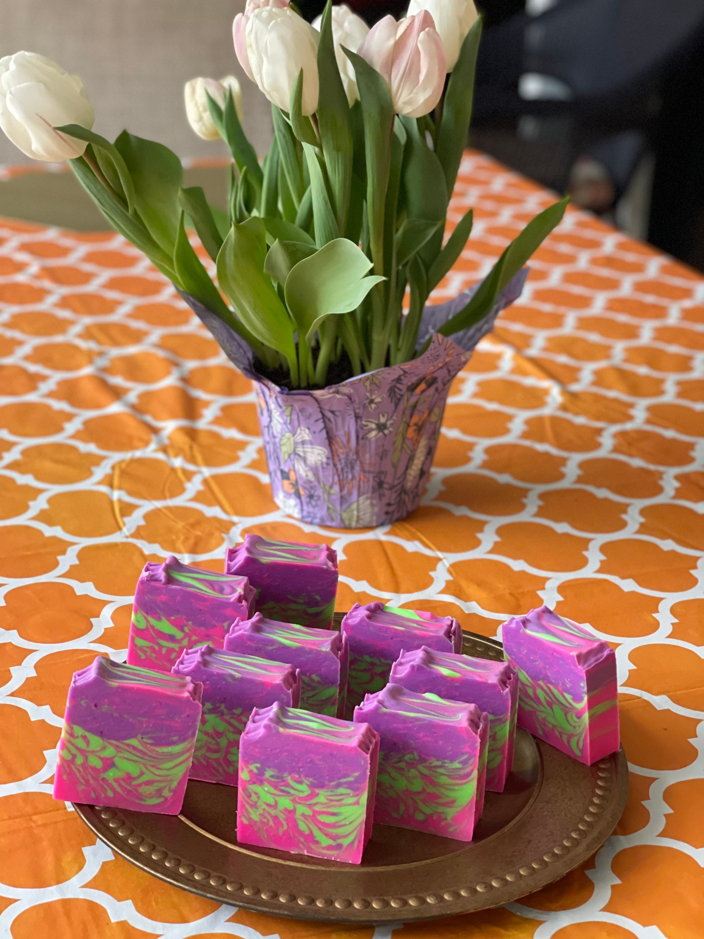 Soap Bars in Star Showers Fragrance Stunning Neon Colors in Purple ...