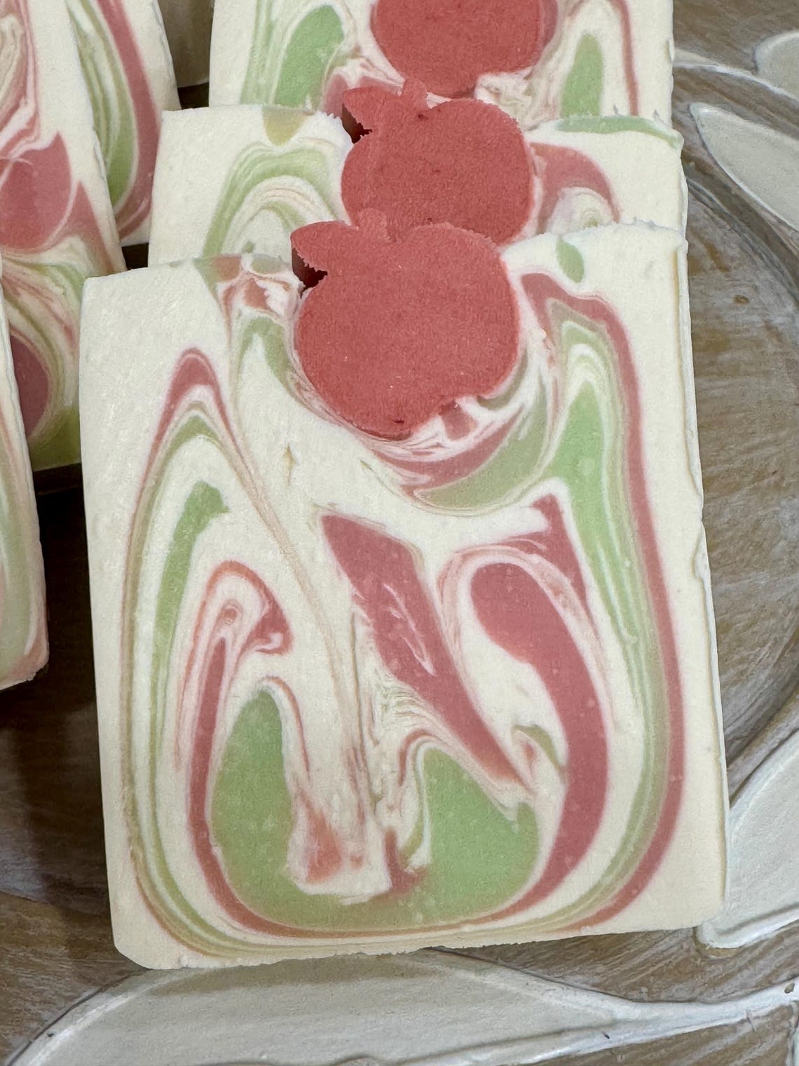 Red Apple Fragranced Small Batch, Hand Made Soap Bars, With a Fun Swirl ...
