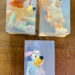 Bluey Action Figure Soaps Just for Kids Fragranced in Baby Powder Scent ...