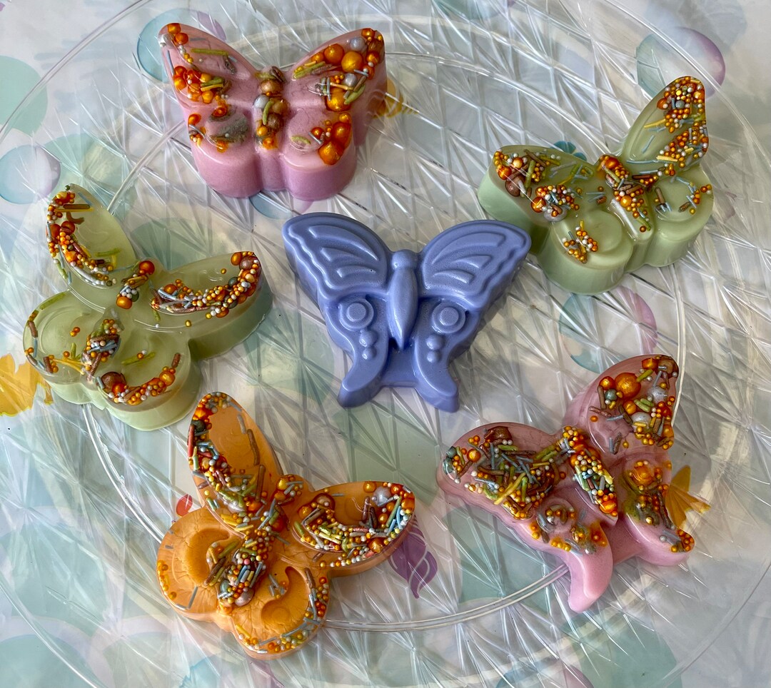 Soaps Double Butter Glycerin Butterfly Soaps Embellished With Soap ...