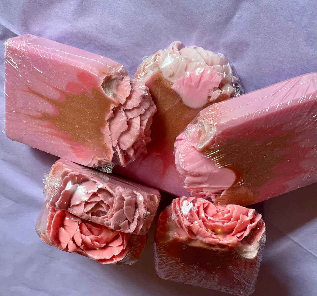 Soap: Peony and Amberwood Cold Process Soap, With Delicate Ombre Layers ...