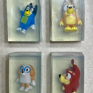 Bluey Action Figure Soaps Just for Kids Fragranced in Baby Powder Scent ...