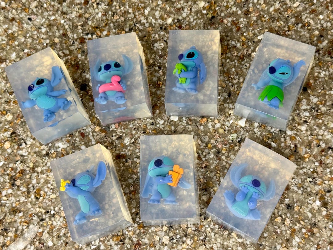 Stitch Character Glycerine Soaps for Kids, Fragranced in Baby Powder ...