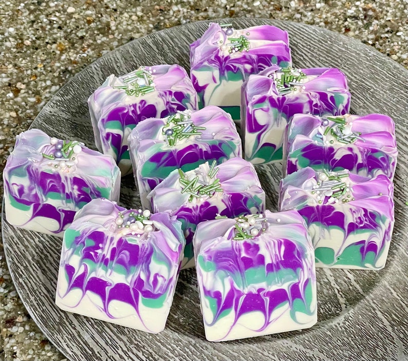 Tuscan Myrtle and Crêpe Scented Soaps, With Vivid Violet and Sage ...