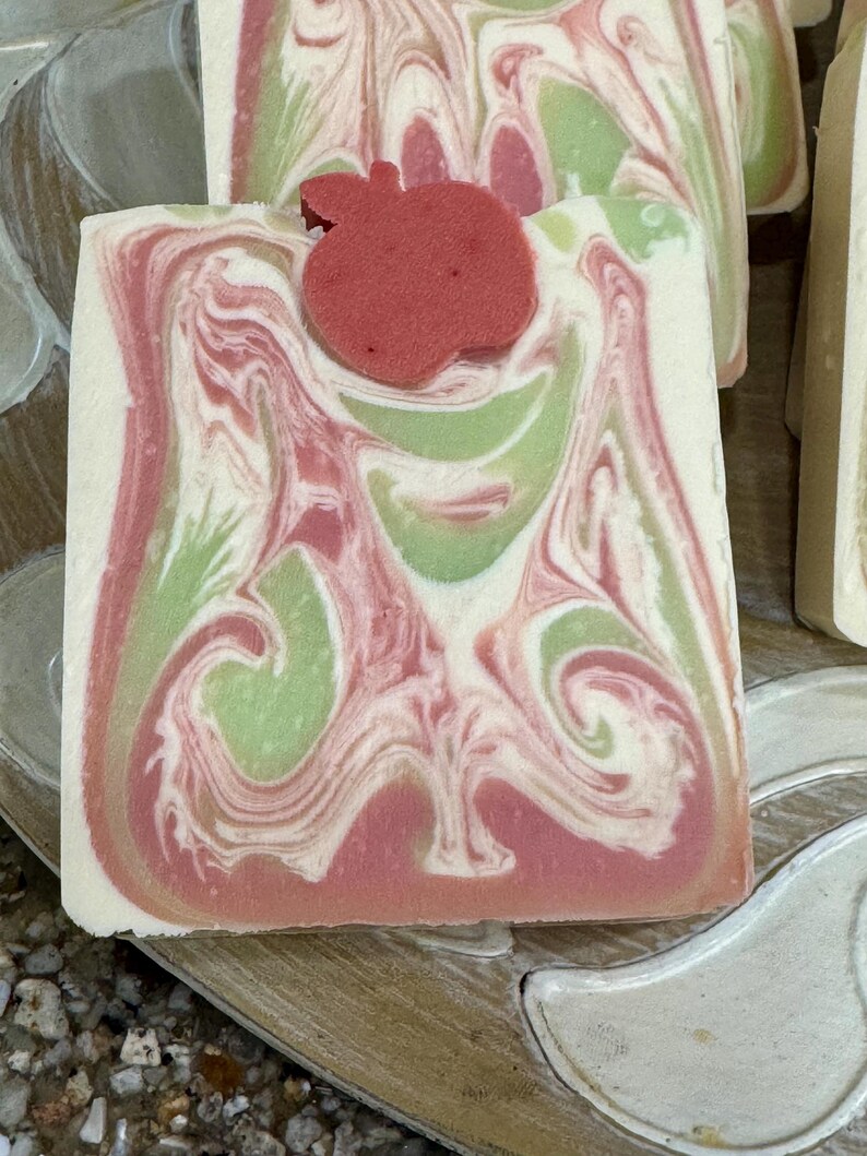 Red Apple Fragranced Small Batch, Hand Made Soap Bars, With a Fun Swirl ...