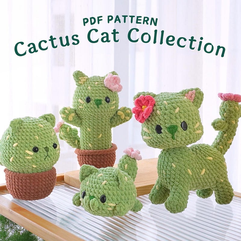 Cactus Cat Amigurumi Pdf - Etsy