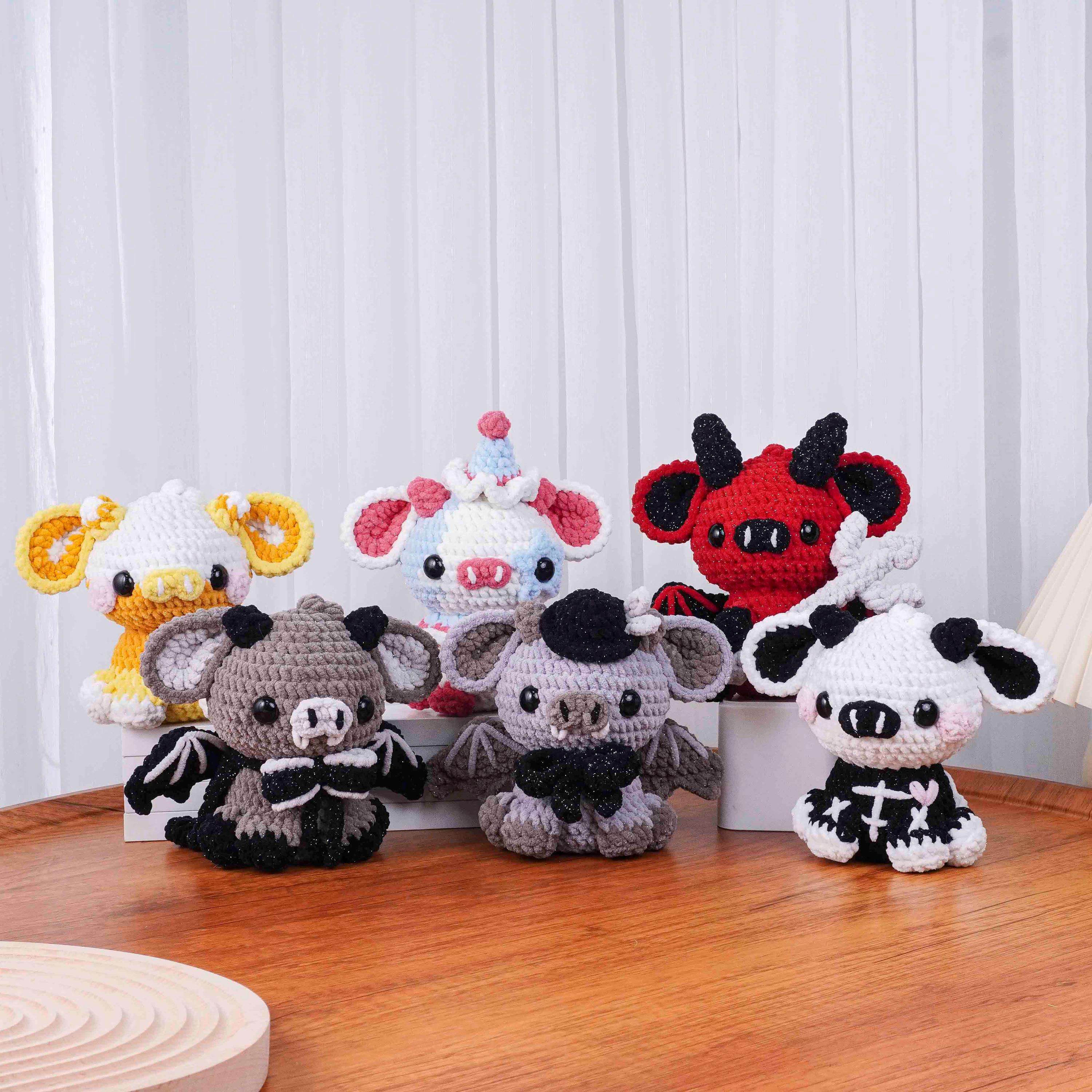 Creepy Cute Cows Crochet Patterns Bundle, Sinister Cows Pattern, Candy ...