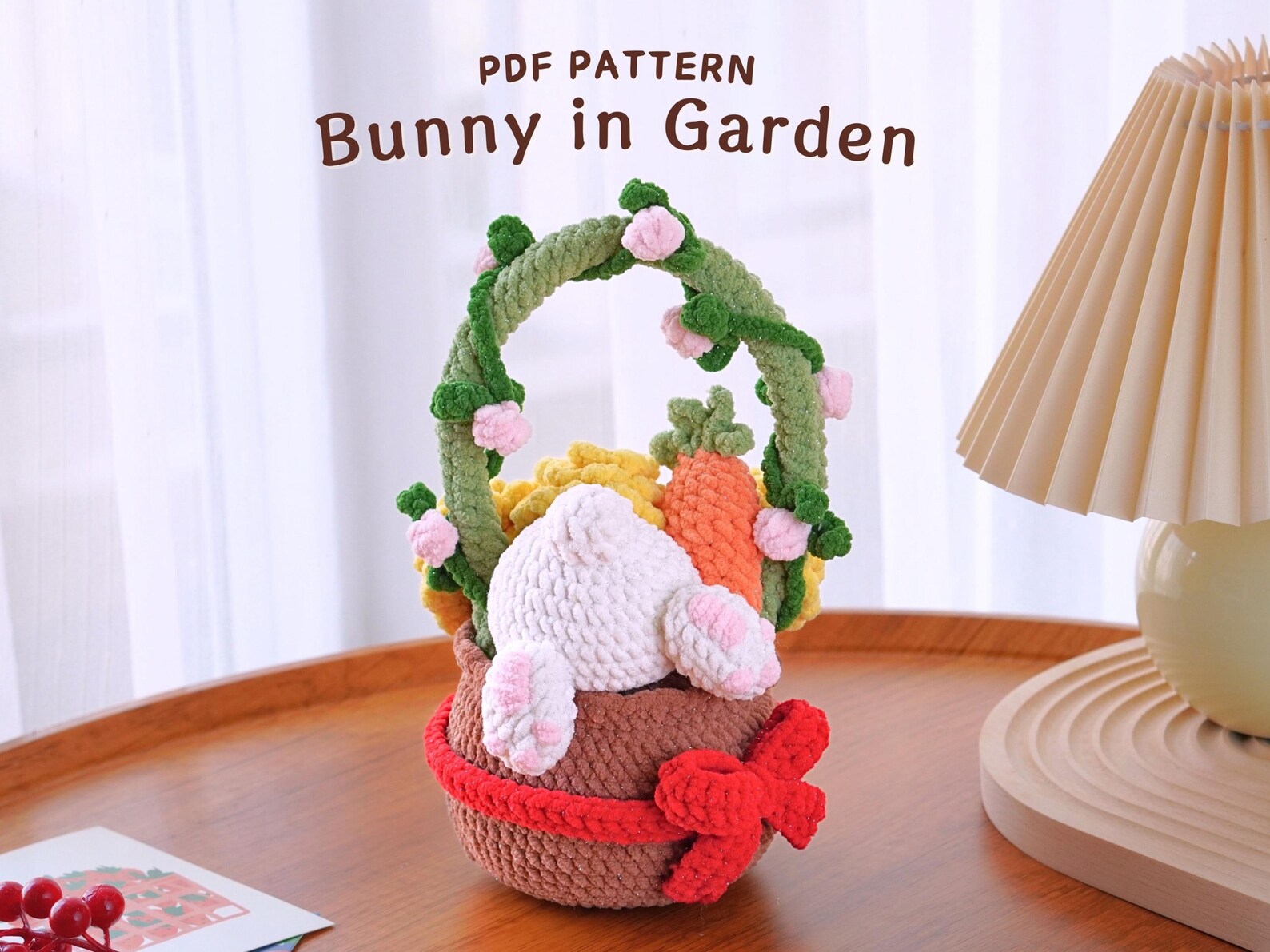 Bunny in Garden Crochet Pattern, Amigurumi Crochet Pattern, Adorable ...