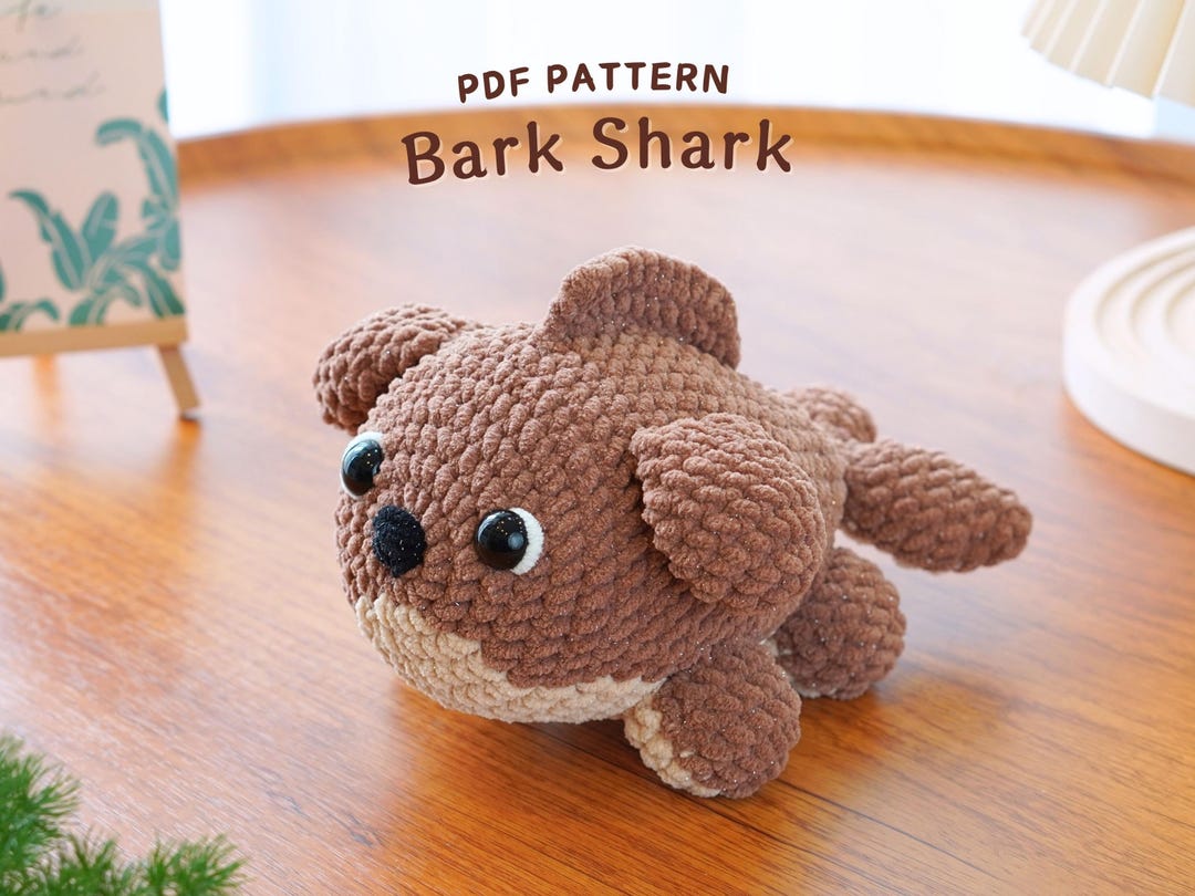 Bark Shark Crochet Pattern, Stuffed Sea Animals Crochet Pattern ...
