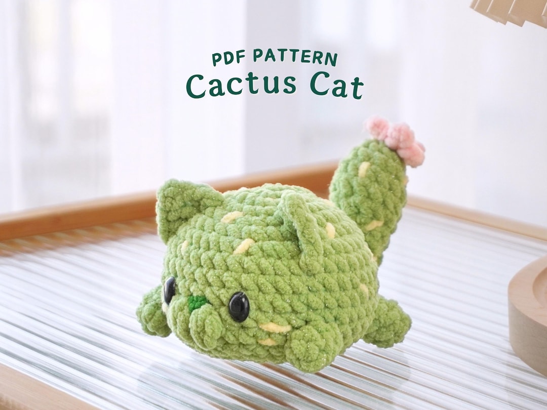 Cactus Cat Crochet Pattern, Amigurumi Crochet Pattern, Adorable Cat ...