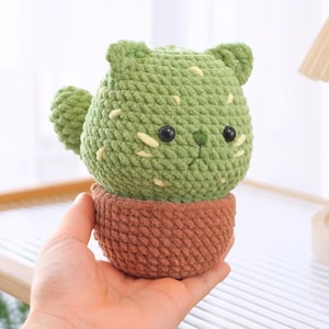 Cactus Cat Crochet Patterns Bundle | Cactus Cat Pattern, Cactus Cat Pot ...