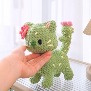 Pretty Cactus Cat Crochet Pattern, Amigurumi Crochet Pattern, Adorable ...