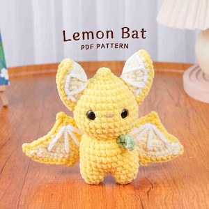 Lemon Bat Crochet Pattern, Amigurumi Crochet Pattern, Cute Fruit Animal ...
