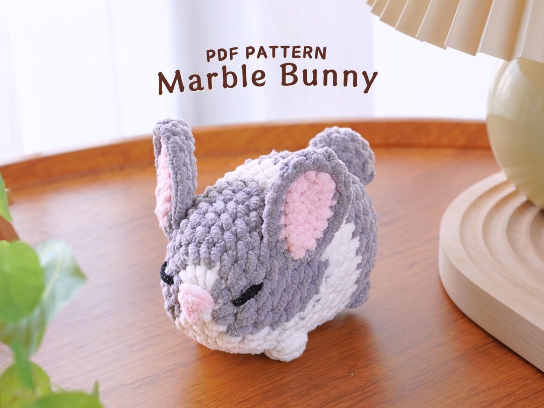 Marble Bunny Crochet Pattern, Amigurumi Crochet Pattern, Stuffed Animal ...