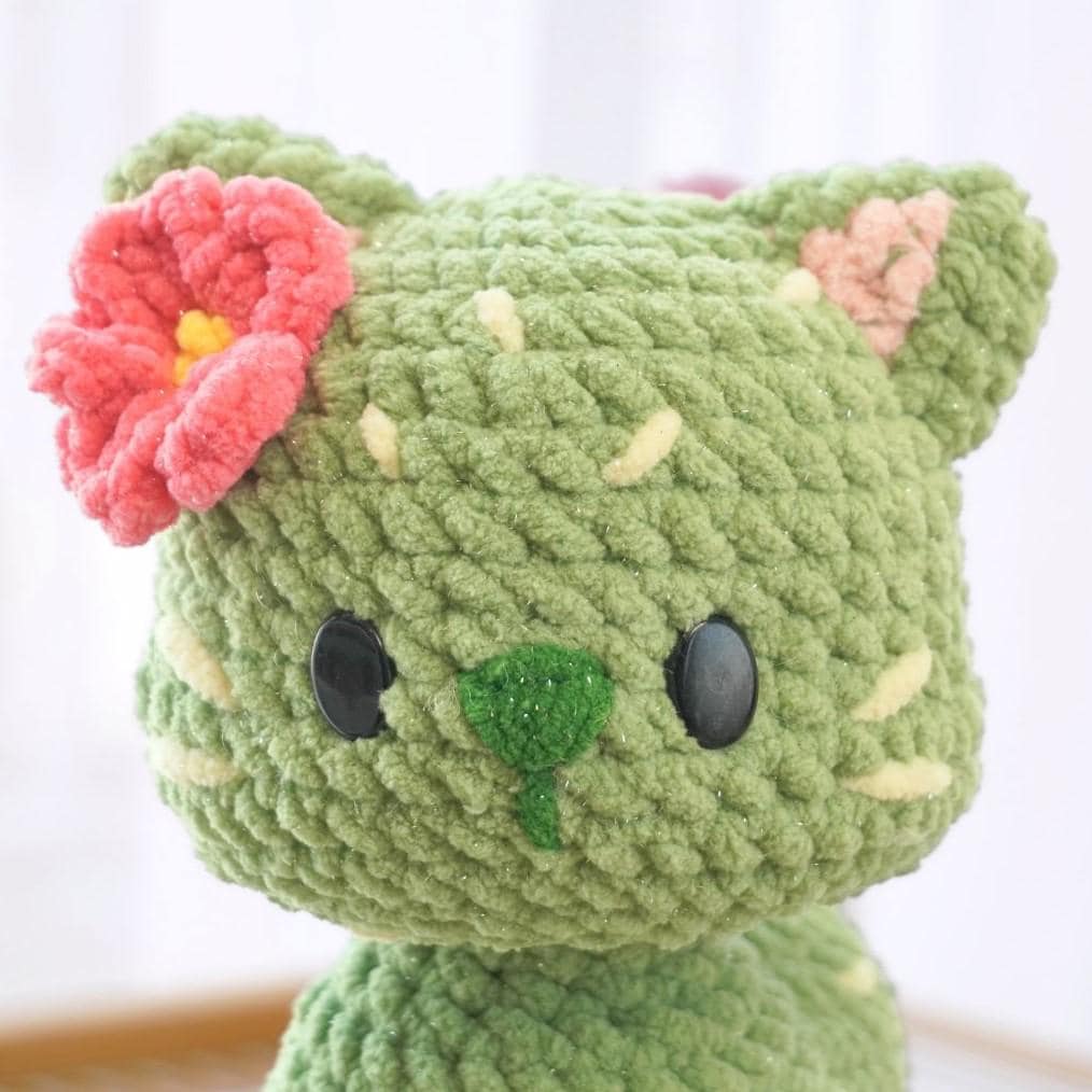 Pretty Cactus Cat Crochet Pattern, Amigurumi Crochet Pattern, Adorable ...