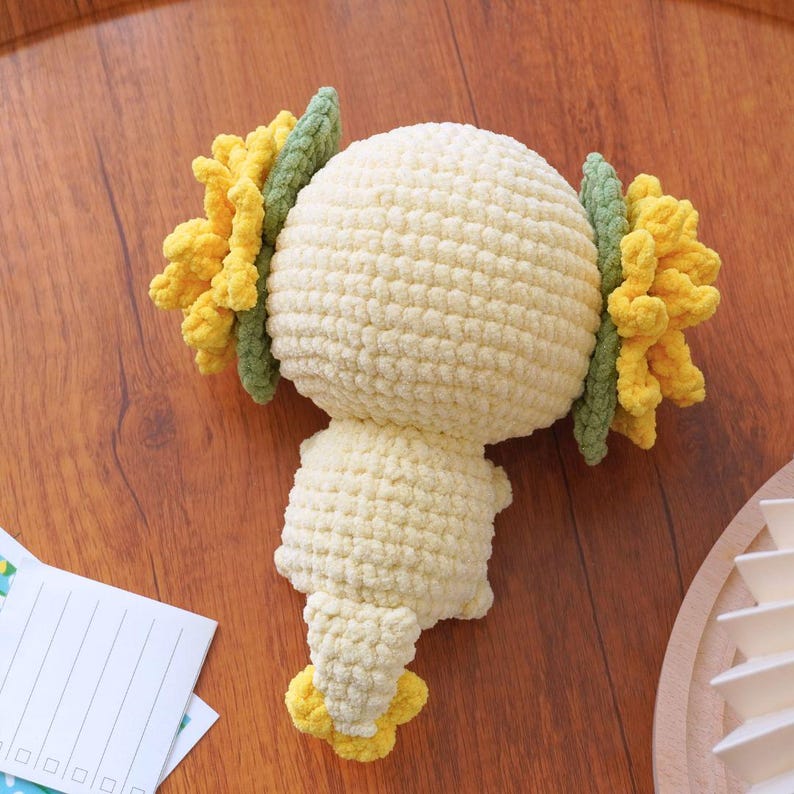 Sunflower Axolotl Crochet Pattern, Amigurumi Crochet Pattern, Adorable ...