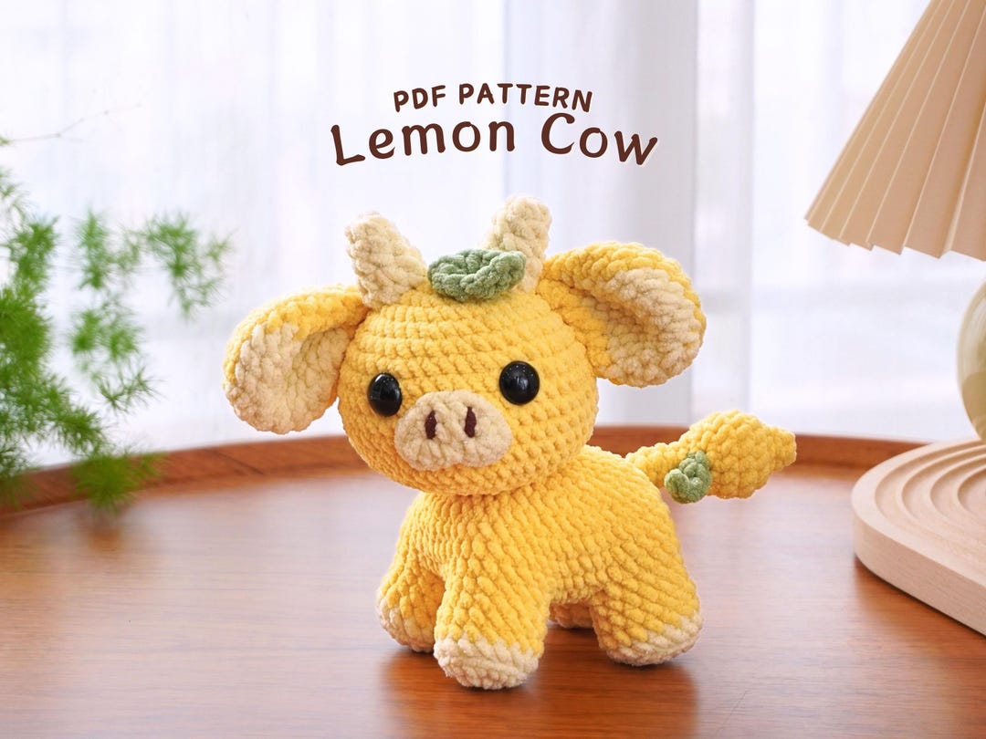 Lemon Cow Crochet Pattern, Stuffed Animals Crochet Pattern, Amigurumi ...