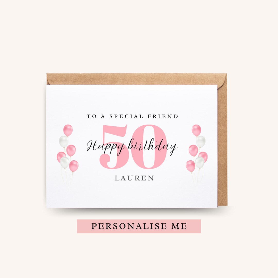 Friend 50th Birthday Card | 50th Birthday Gifts for Women| 50th ...