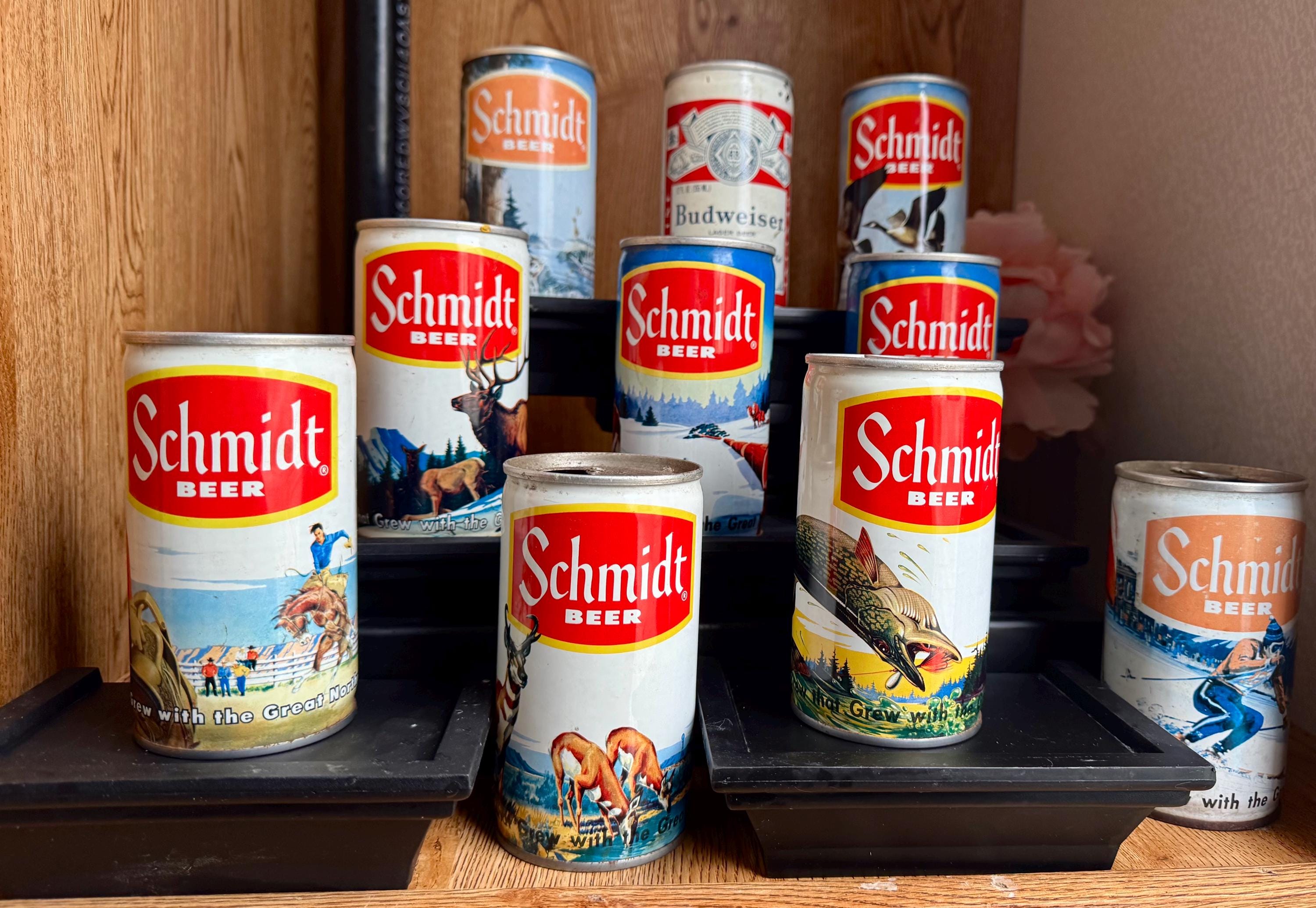 Vintage Steel Beer Cans- 9 Schmidt and 1 Budweiser - Etsy