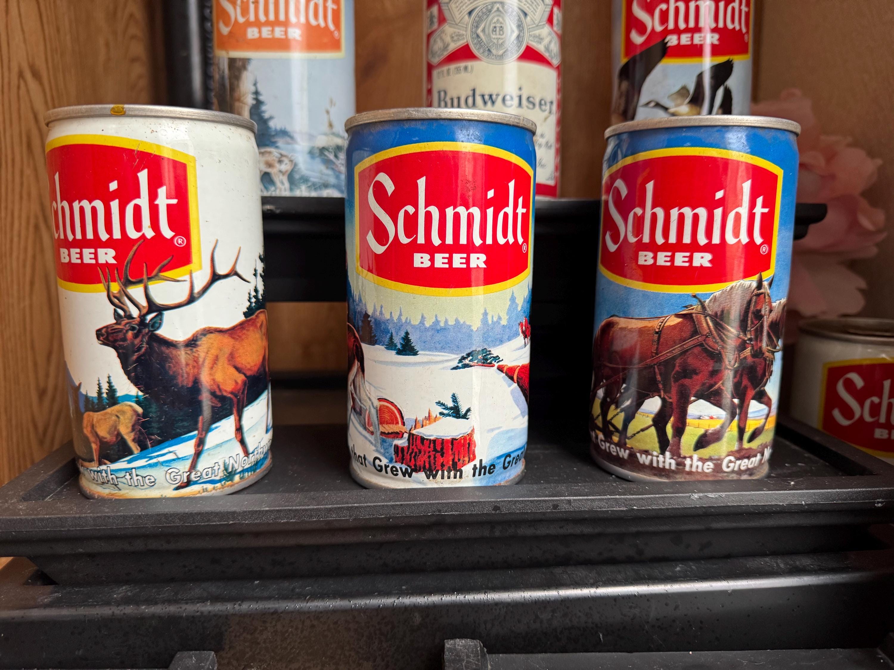 Vintage Steel Beer Cans- 9 Schmidt and 1 Budweiser - Etsy
