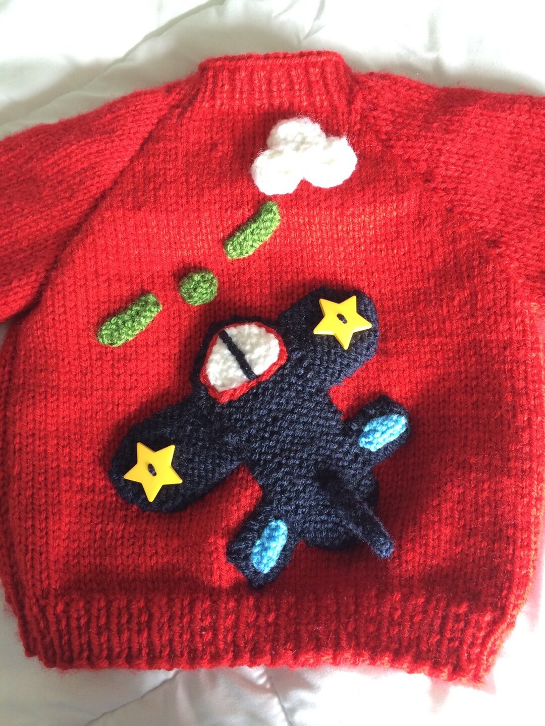 Airplane Raglan Sleeve Cardigan Sweater - Etsy