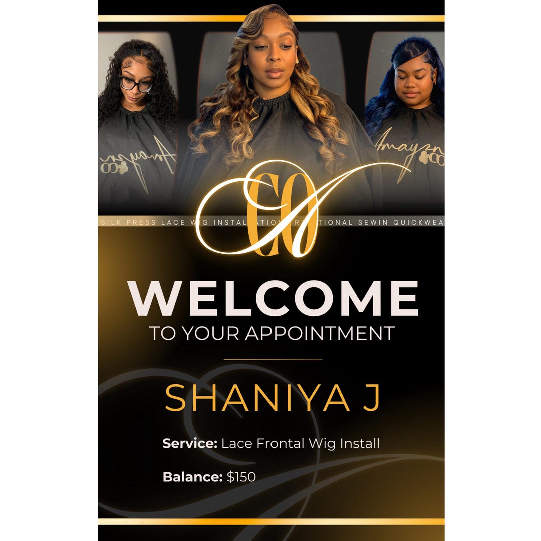 Client Welcome Sign, Hair Appointment Welcome Sign, Ipad/tablet Welcome ...