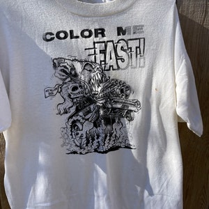 Vintage 1980s Ed Roth T-shirt Adult XL 1984 Color Me Fast - Etsy