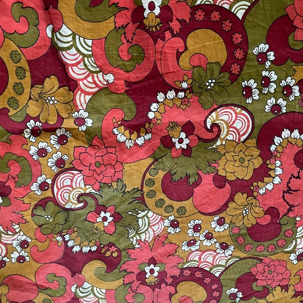 Vintage 1970s Fabric - Etsy